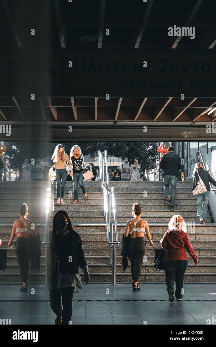 Syntagma metro station hi-res stock photography and images - Alamy
