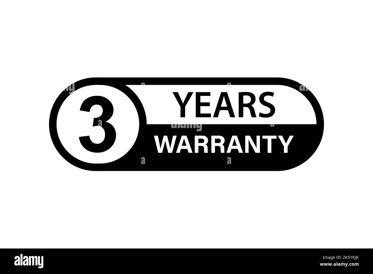 3 years warranty stamp icon vector for graphic design, logo, website ...