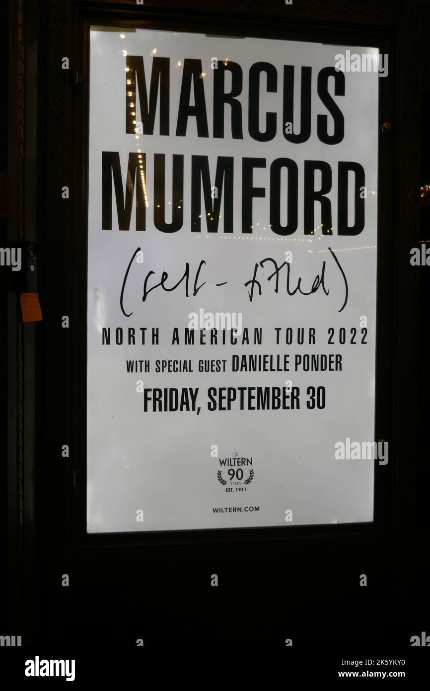 Los Angeles, California, USA 30th September 2022 Singer Marcus Mumford ...