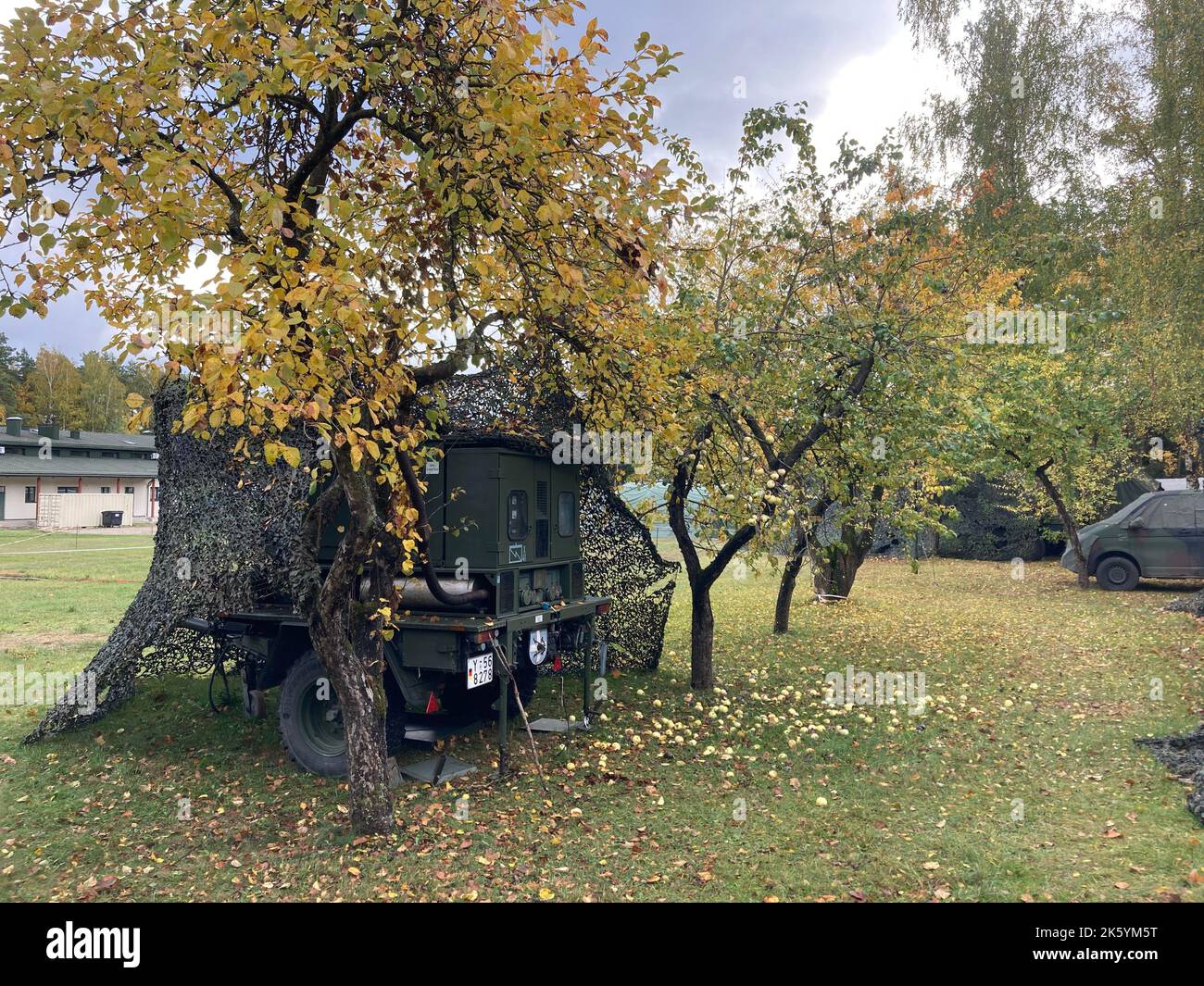 Rukla, Lithuania. 10th Oct, 2022. Modular buildings of the German ...