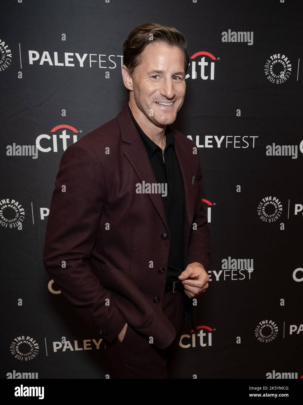 New York, New York, US, Oct. 10, 2022. Sam Jaeger arrives on the red ...