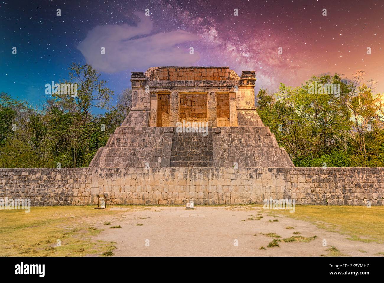 Temple of the Bearded Man at the end of Great Ball Court for playing ...