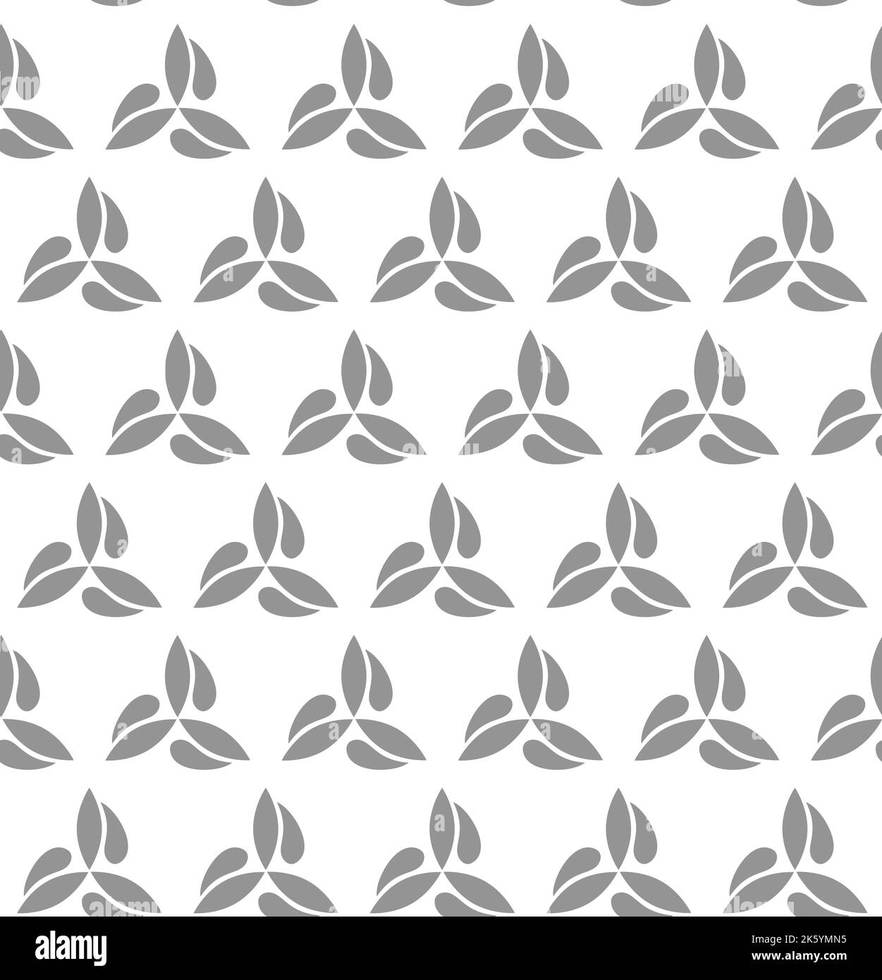 Floral ornament. Seamless abstract classic background with gray lives ...