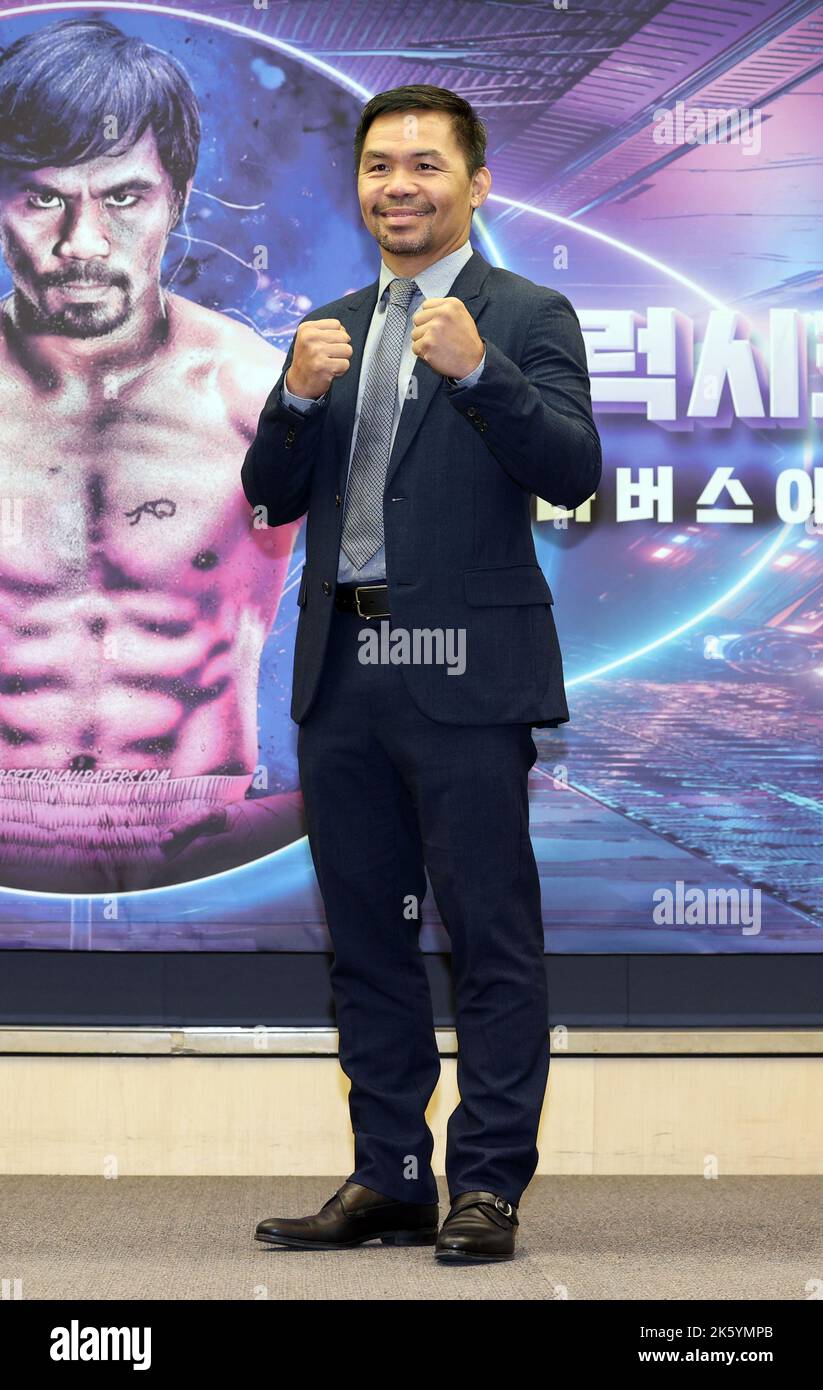 11th Oct, 2022. Filipino boxing legend Pacquiao visits S. Korea Former ...