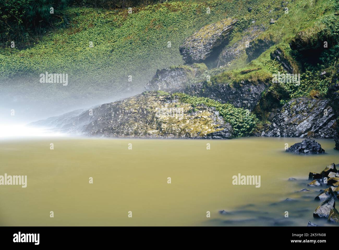 Rock under the water covered in plants hi-res stock photography and ...