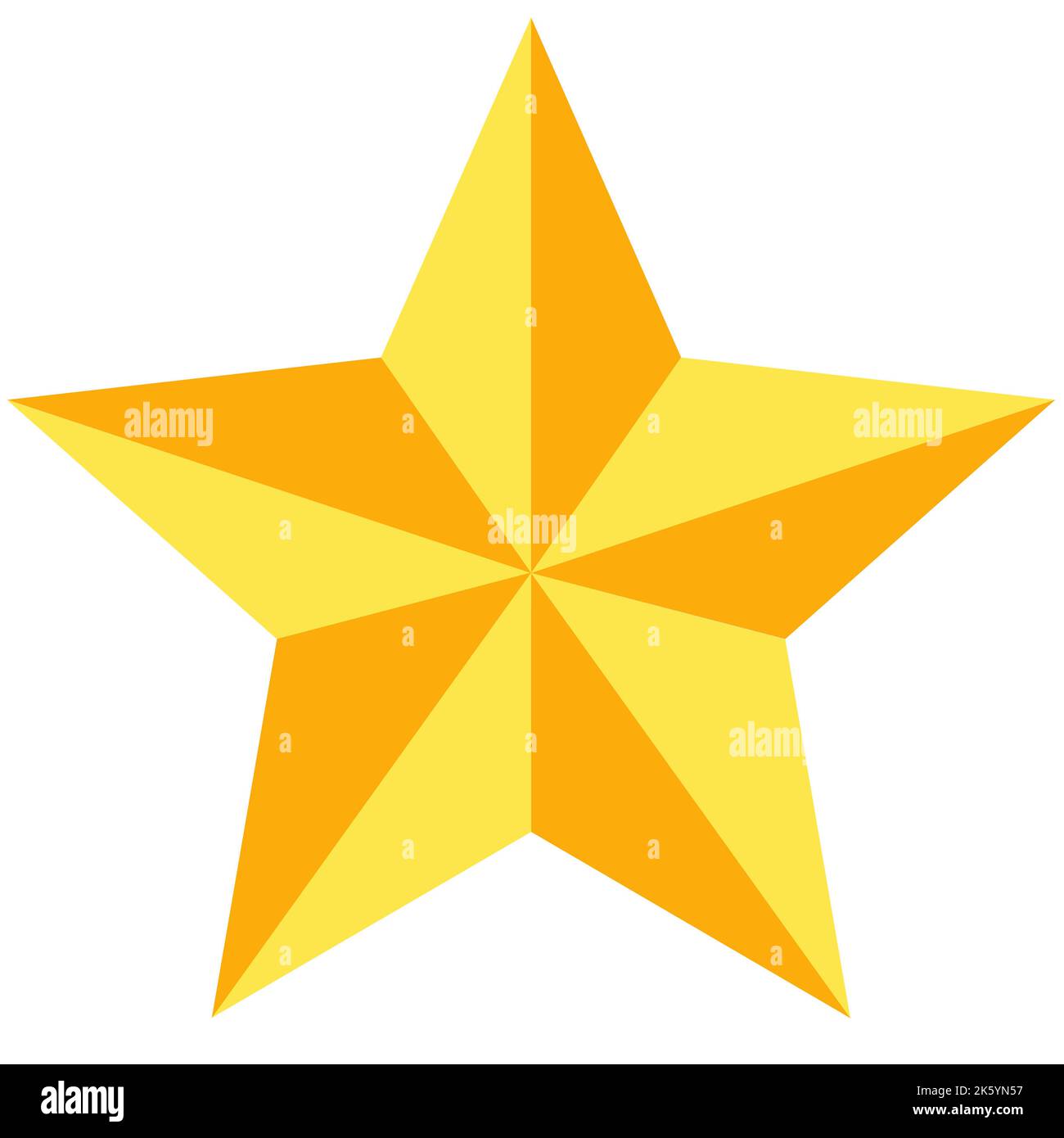 Yellow star icon on white background. Star sign. Cartoon star symbol ...