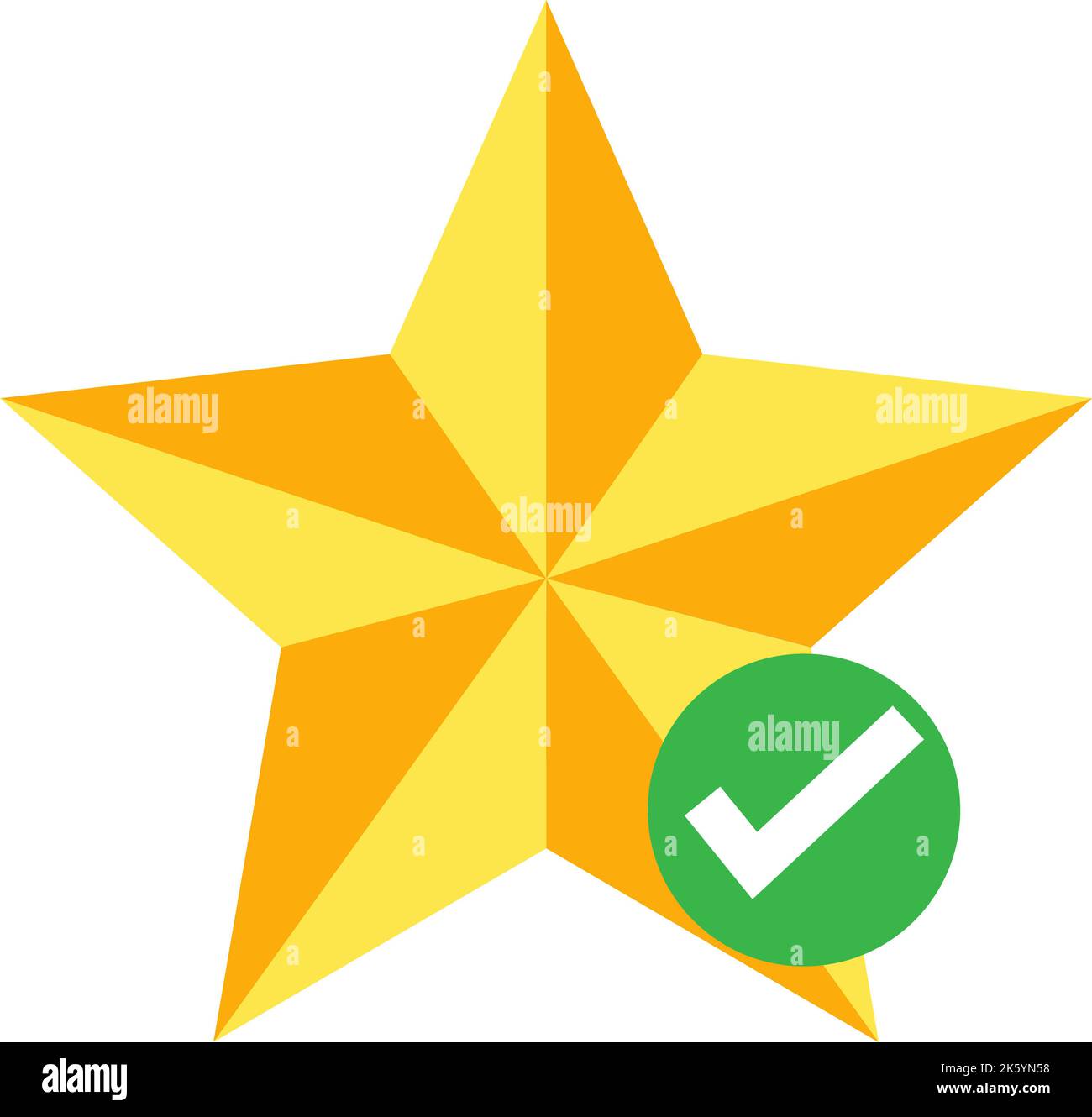 Favorite star with check icon on white background. Star favorite sign ...