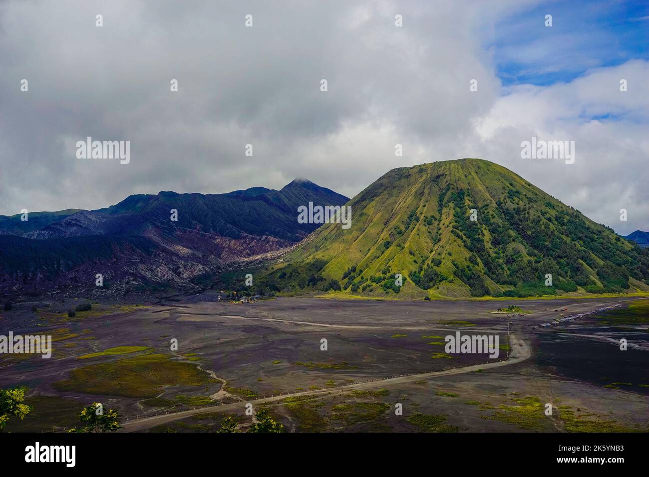 Aerial view of Mount Bromo, Indonesia Stock Photo - Alamy
