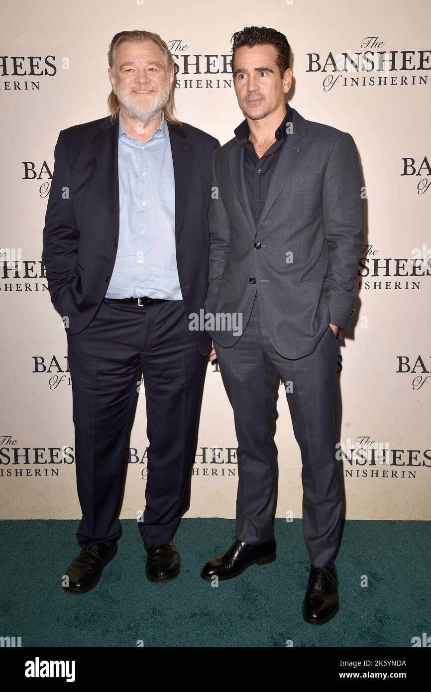 New York, NY, USA. 10th Oct, 2022. Brendan Gleeson, Colin Farrell at ...