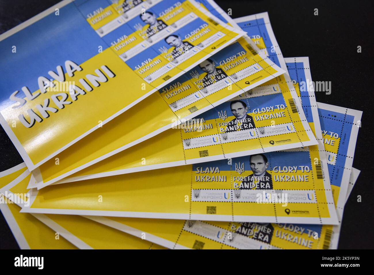 Stamps dedicated to Ukrainian political figure Stepan Bandera are ...
