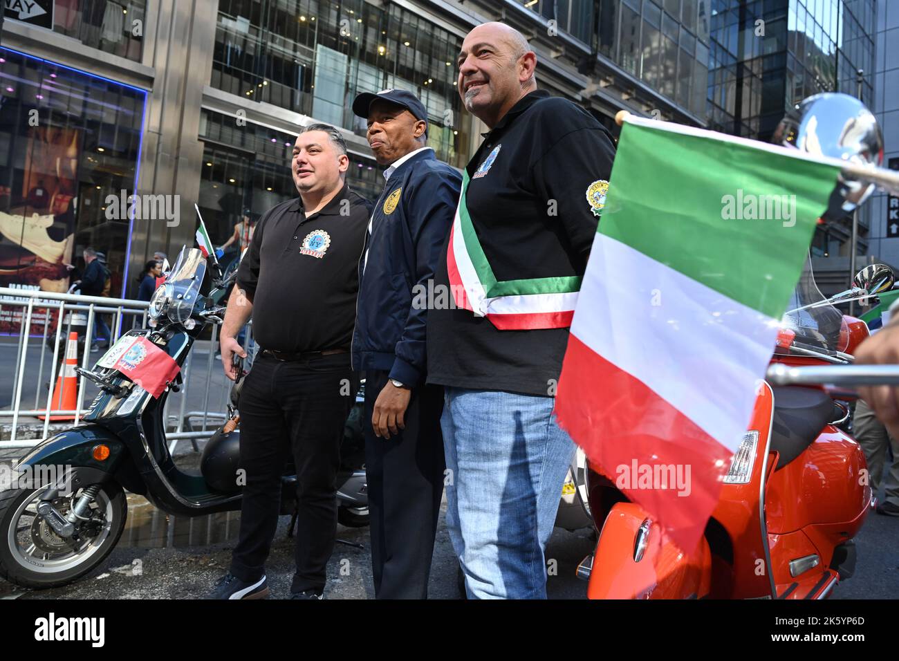Mayor Eric Adams marches in the 78th annual Columbus Day Parade on ...