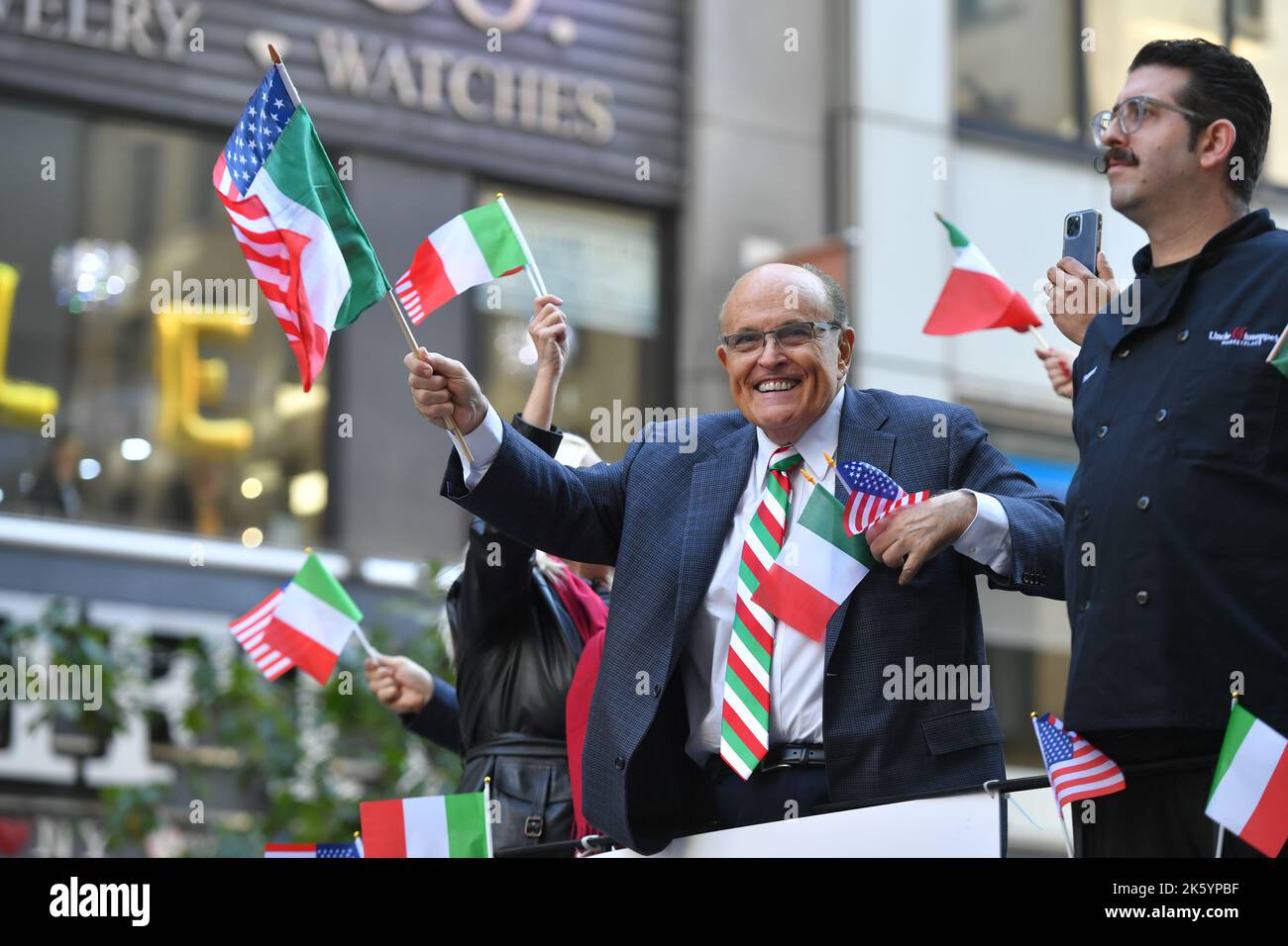 Mayor Eric Adams marches in the Marches in the 78th annual Columbus Day ...