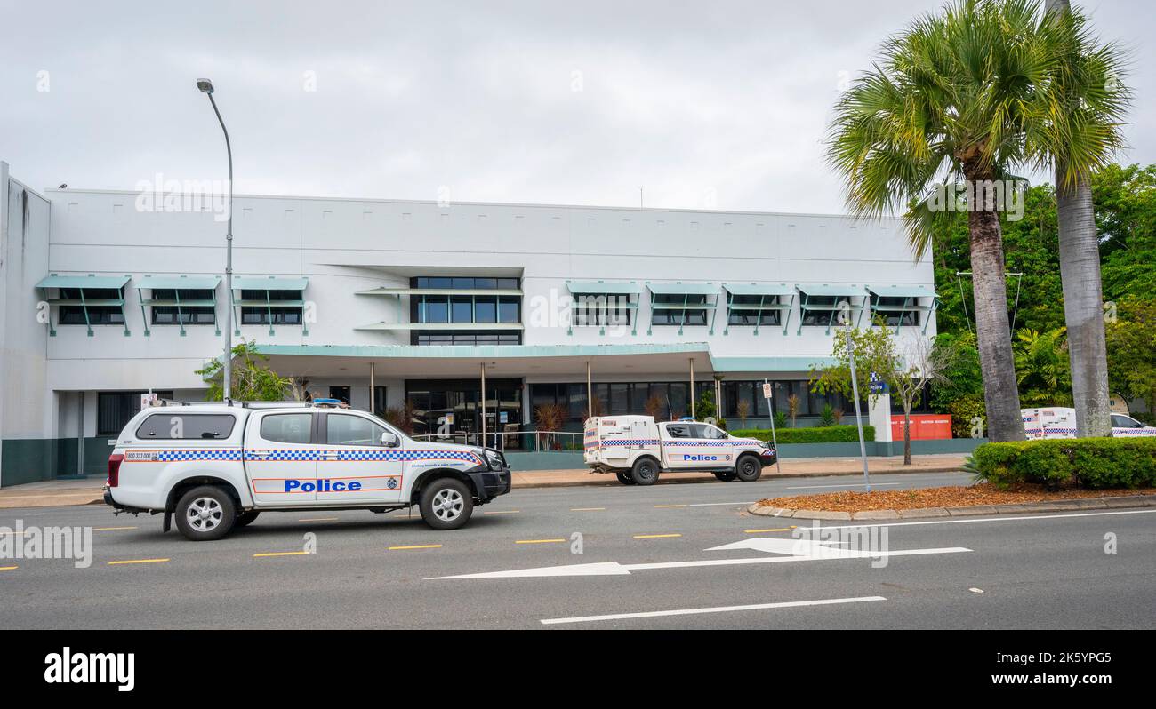 queensland police cars outside the Mackay police station in northern ...