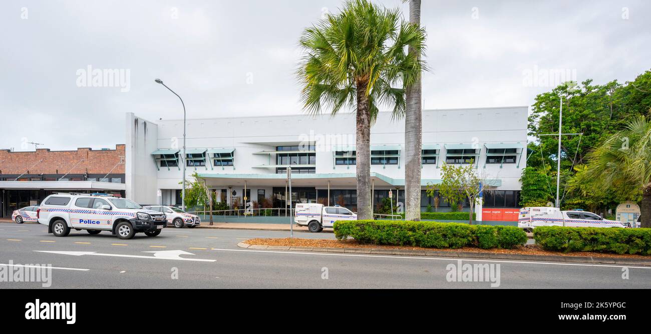 queensland police cars outside the Mackay police station in northern ...