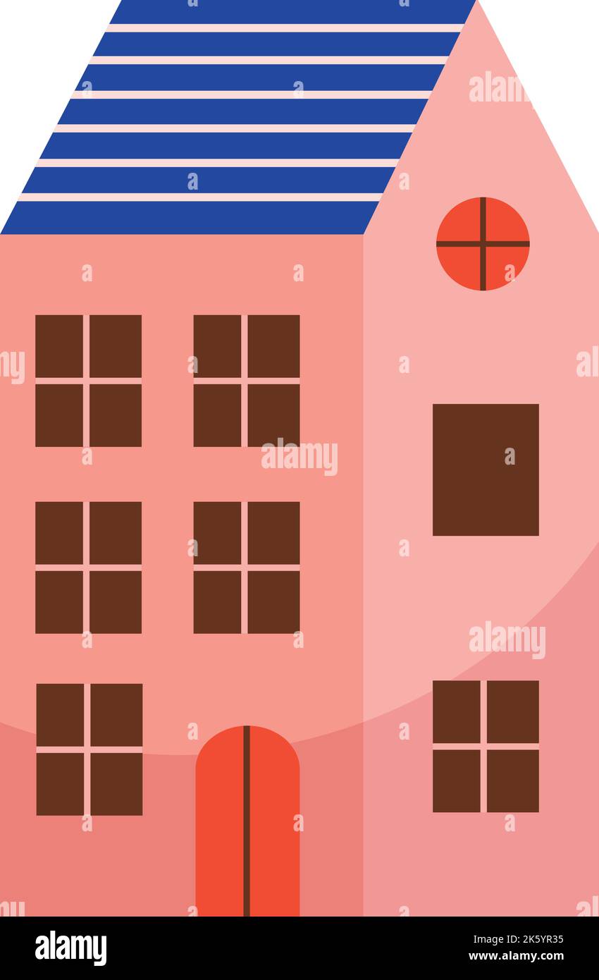 pink building front facade Stock Vector Image & Art - Alamy