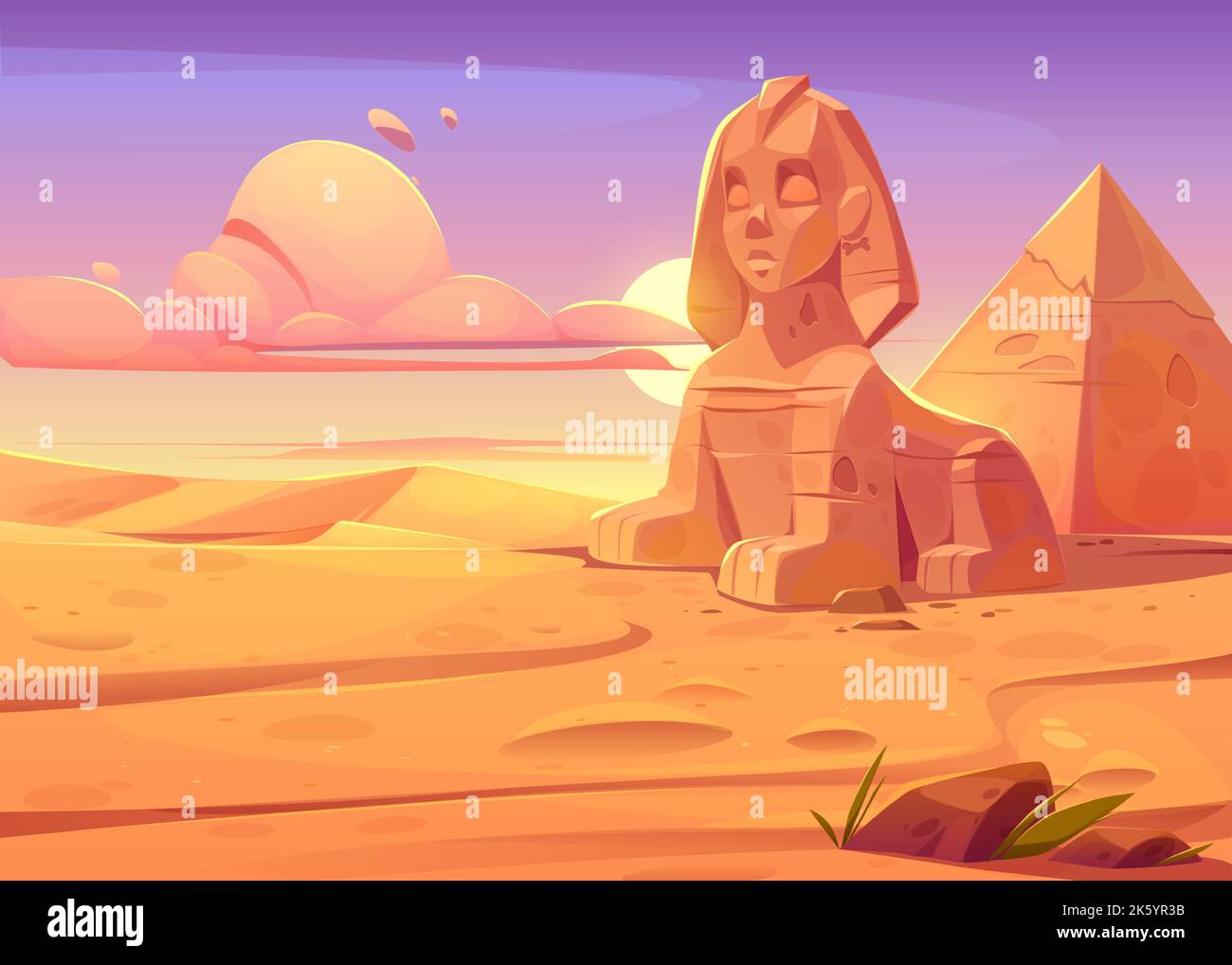 Sphinx Creature Of Ancient Egypt Cartoon Vector Carto - vrogue.co