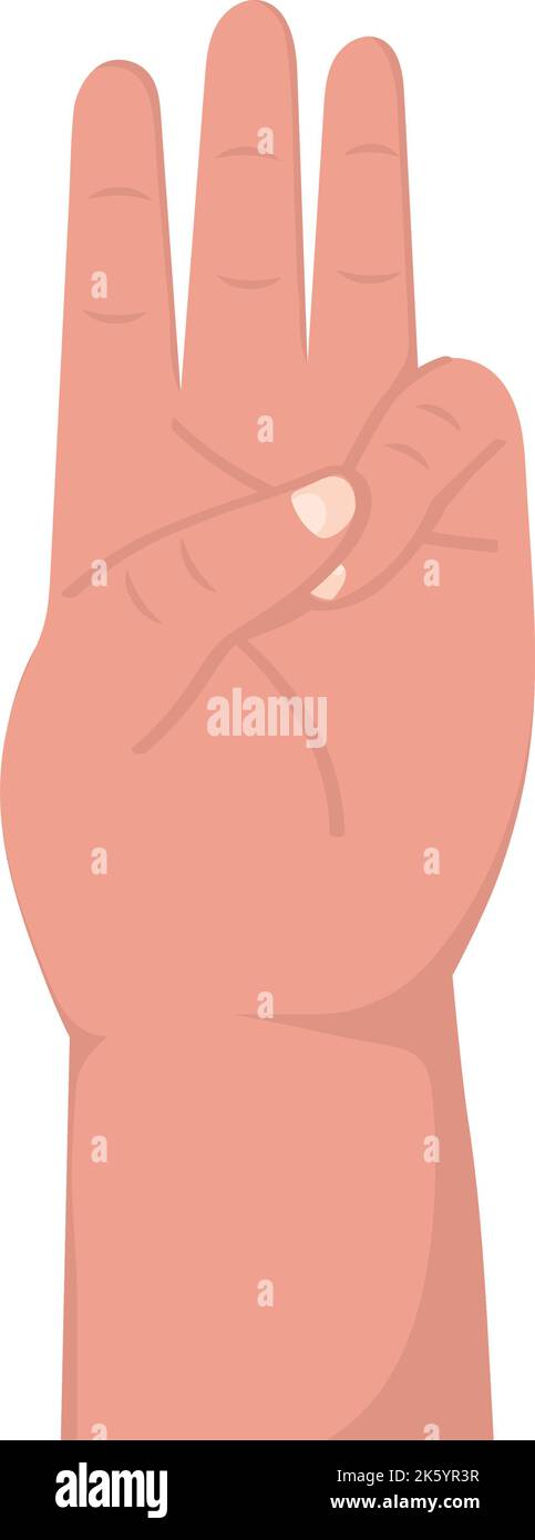 hand human three fingers Stock Vector Image & Art - Alamy