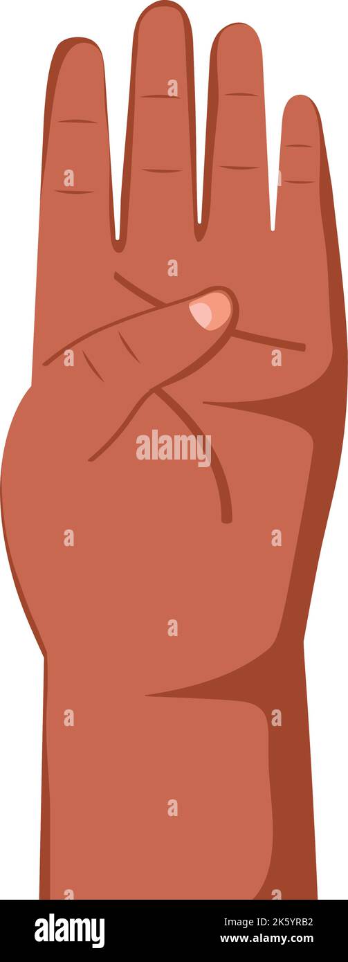 hand human four number Stock Vector Image & Art - Alamy