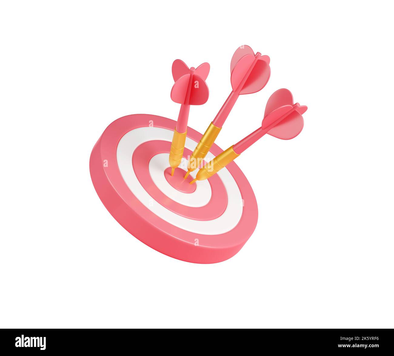 Circle target board with darts in bullseye. Concept of sport game ...
