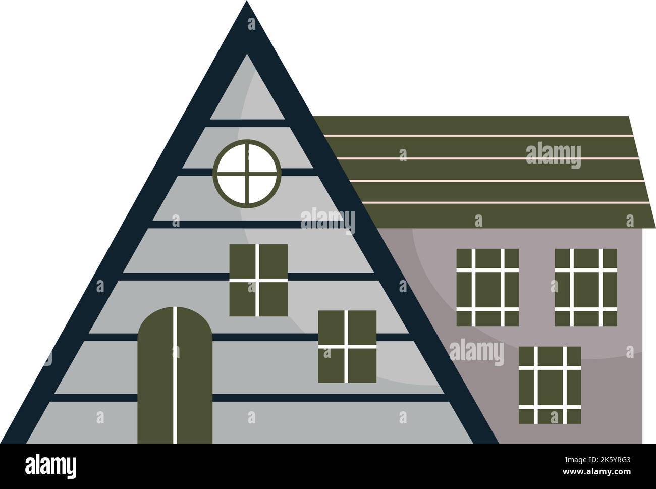 triangular house front facade Stock Vector Image & Art - Alamy