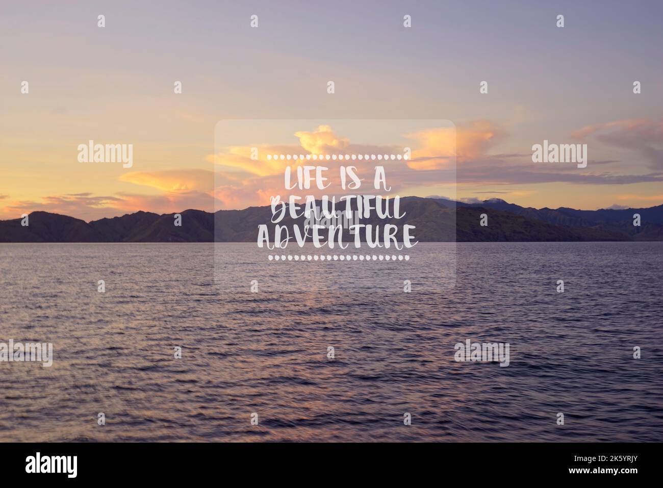 Travel inspirational quotes - Life is a beautiful adventure. Blurry ...