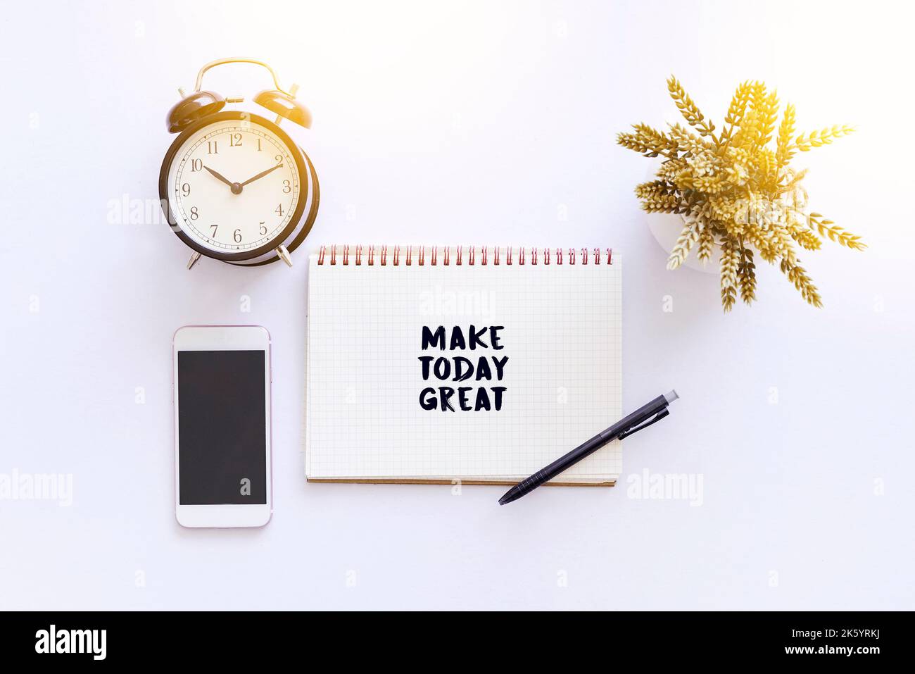 Inspirational and motivation quote - Make today great Stock Photo - Alamy