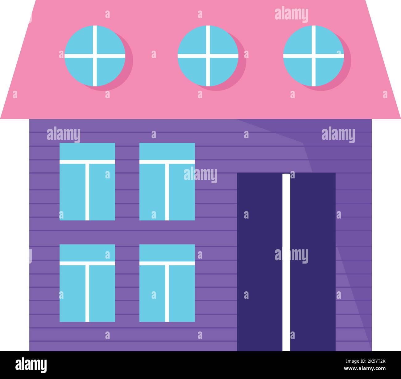 purple house front facade Stock Vector Image & Art - Alamy