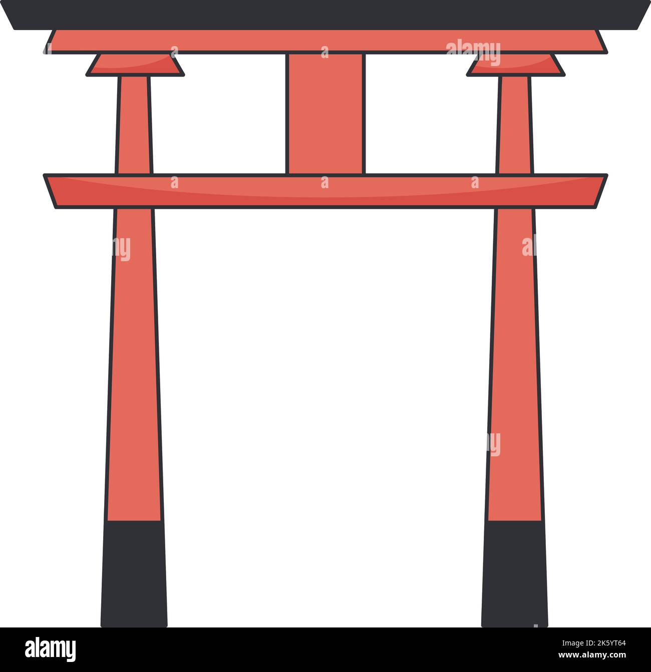 japanese culture wooden arch Stock Vector Image & Art - Alamy
