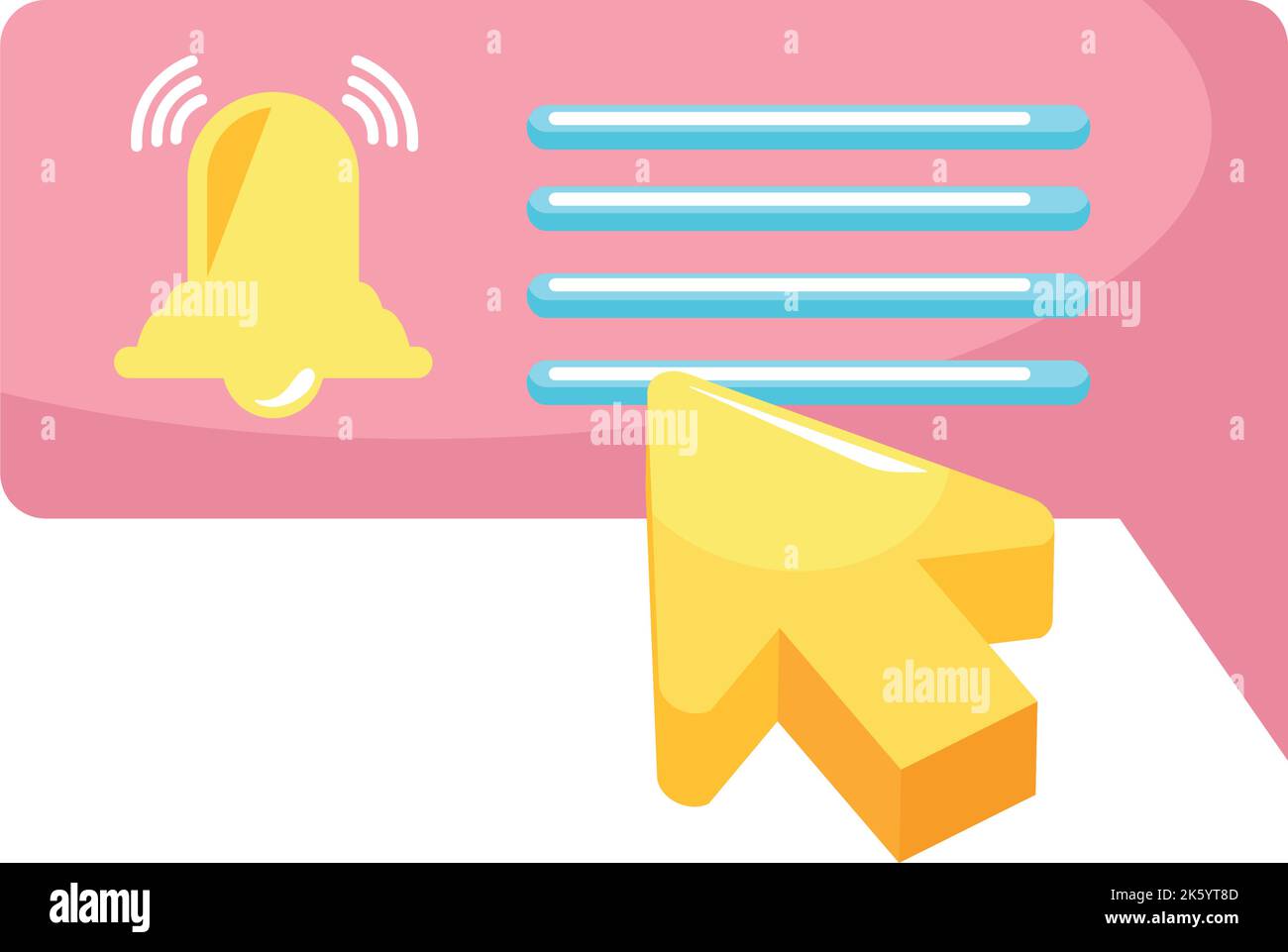 speech bubble with bell Stock Vector Image & Art - Alamy