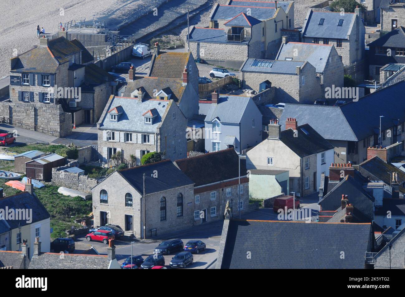 Chiswell on the isle of Portland on the Dorset, Jurassic Coast Stock ...