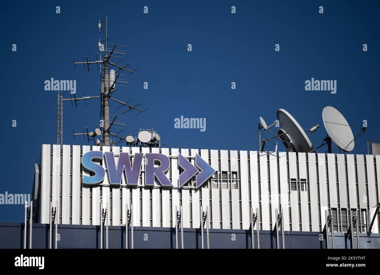 Stuttgart, Germany. 10th Oct, 2022. The logo of Südwestrundfunk (SWR ...
