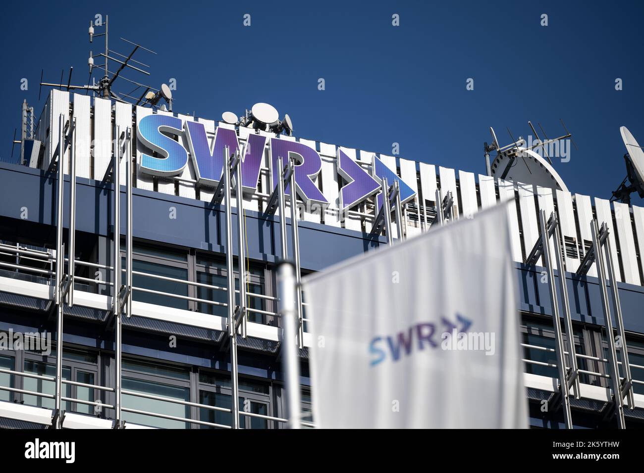Stuttgart, Germany. 10th Oct, 2022. The logo of Südwestrundfunk (SWR ...