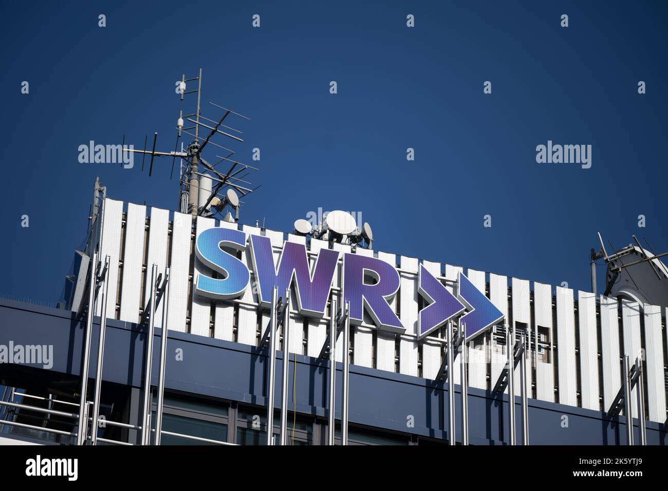 Stuttgart, Germany. 10th Oct, 2022. The logo of Südwestrundfunk (SWR ...