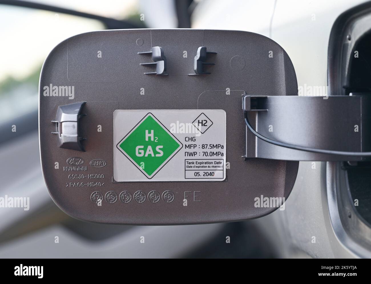 Klettwitz, Germany. 10th Oct, 2022. The filler cap for refueling with ...