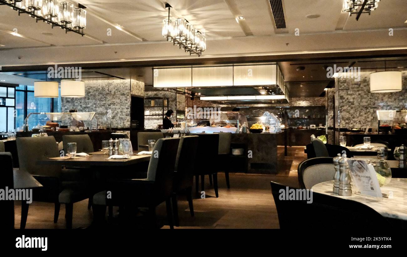 Interior of five star restaurant Stock Photo - Alamy