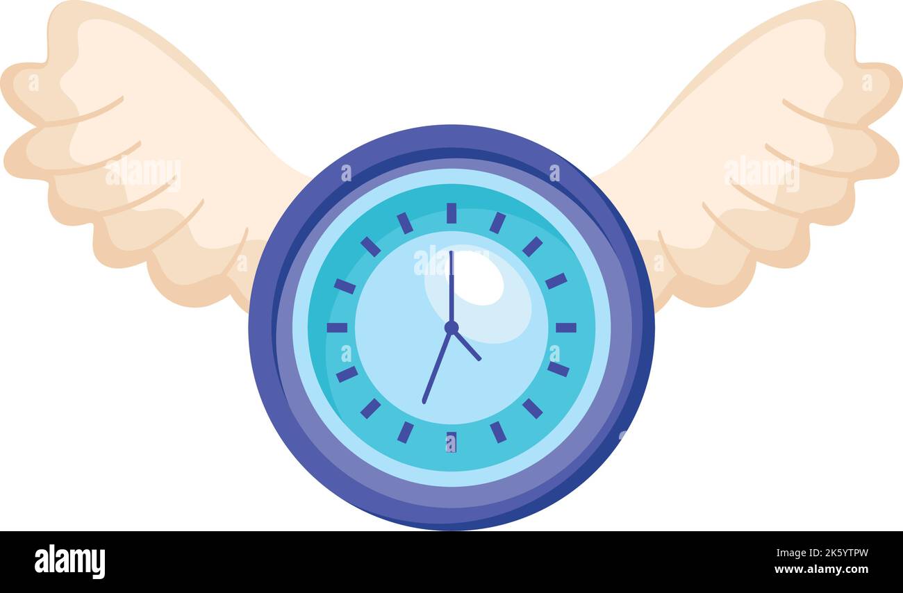 clock with wings Stock Vector Image & Art - Alamy