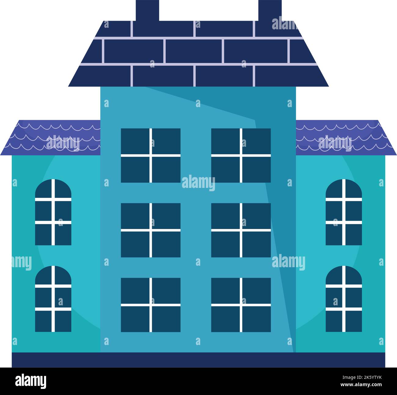 blue building front facade Stock Vector Image & Art - Alamy