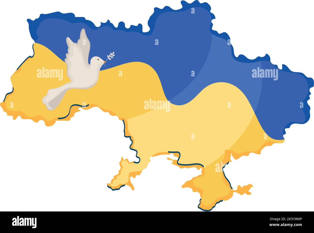 National flag ukraine flying in Stock Vector Images - Alamy