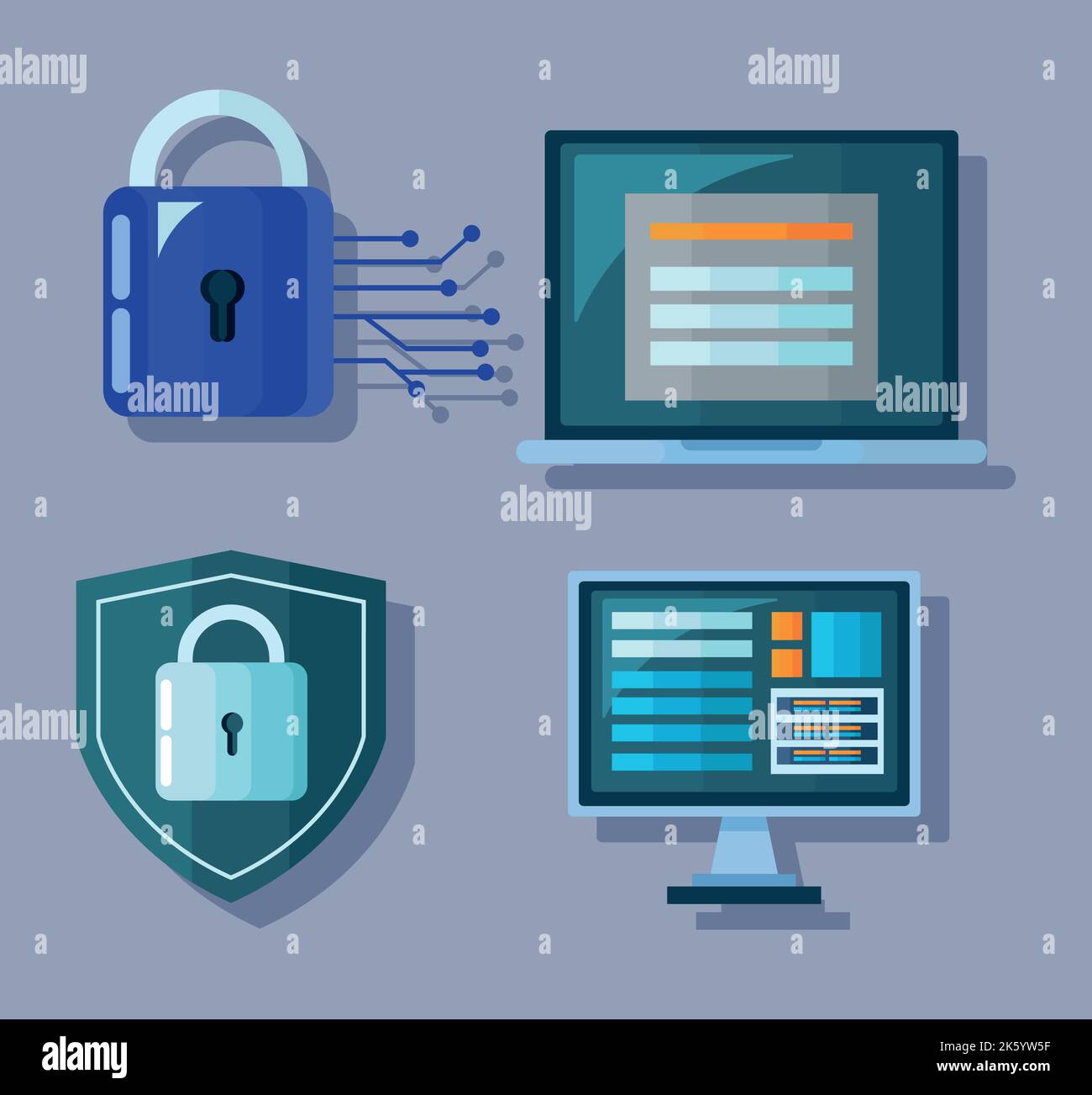 four data privacy icons Stock Vector Image & Art - Alamy
