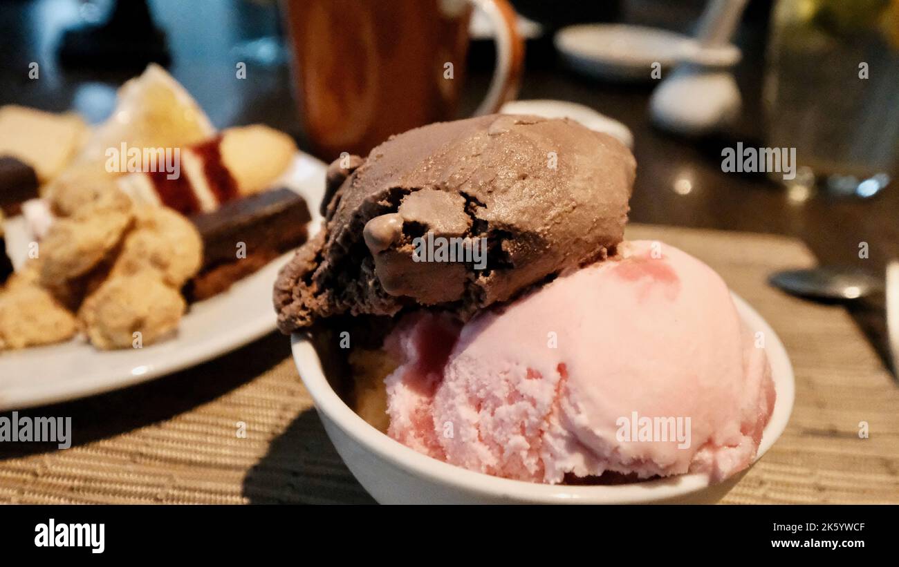 Sweets and Ice Cream International Lunch Buffet Desserts Stock Photo ...