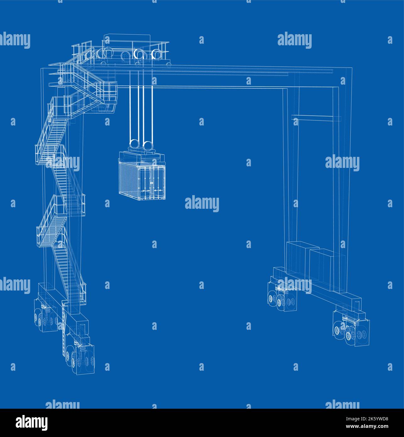 Port cargo crane. Vector Stock Vector Image & Art - Alamy