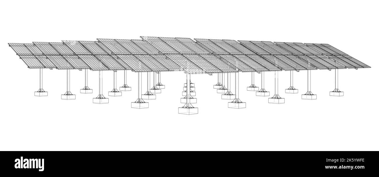 Solar Panel Field. Vector Stock Vector Image & Art - Alamy