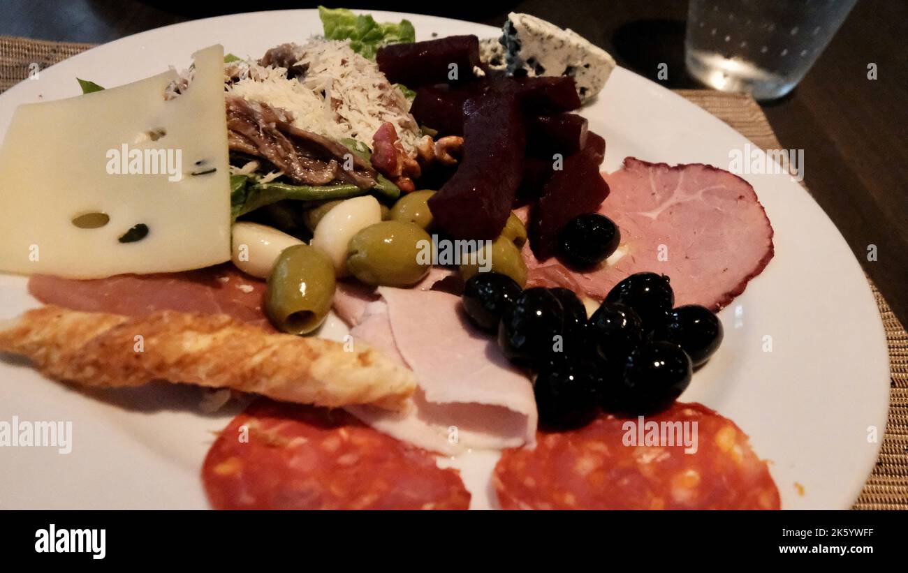Premium Cheese & Cold Cuts Platter Stock Photo - Alamy