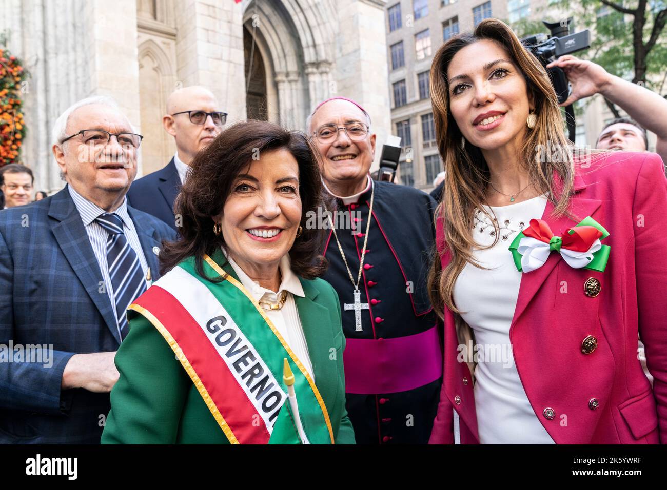 Governor Kathy Hochul poses with Brooklyn Bishop Nicholas DiMarzio at ...
