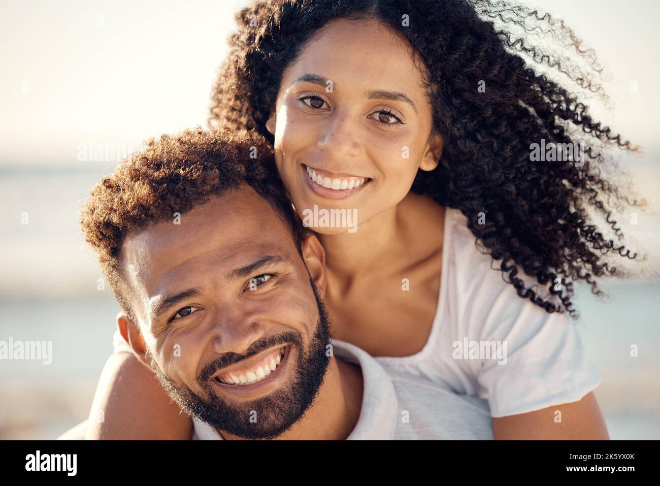 Closeup Portrait Of An Young Affectionate Mixed Race Couple Standing On