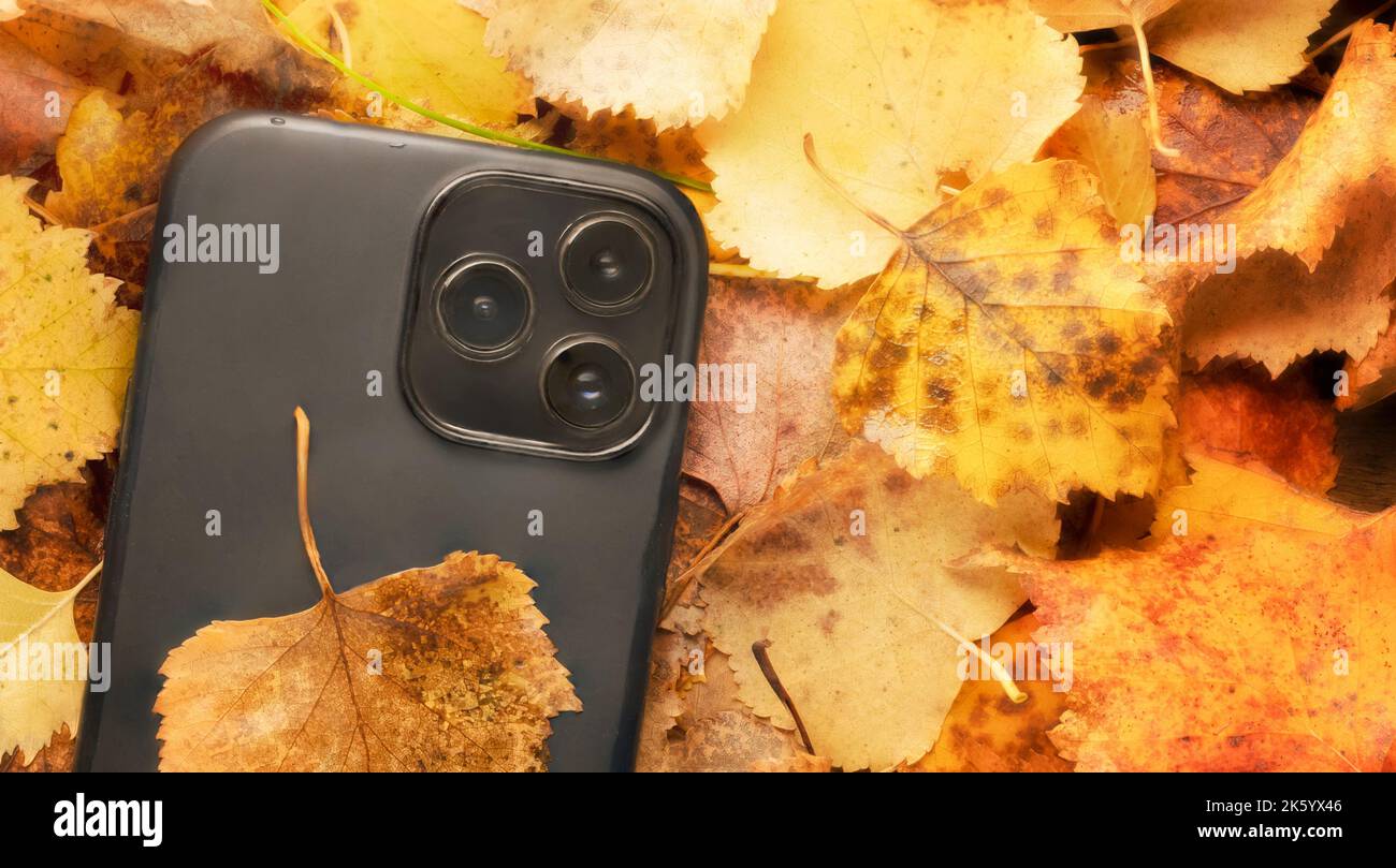 Camera phone lies in grass hi-res stock photography and images - Alamy