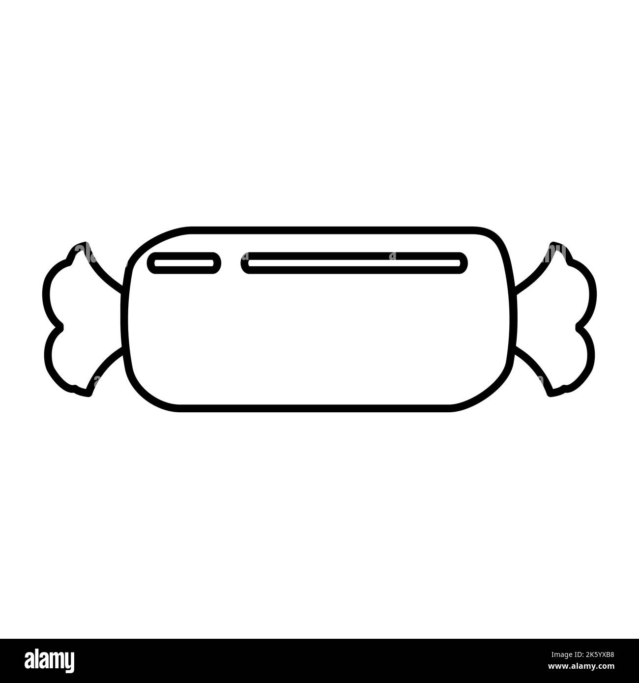 Candy in a wrapper lollipop icon line style isolated vector Stock ...