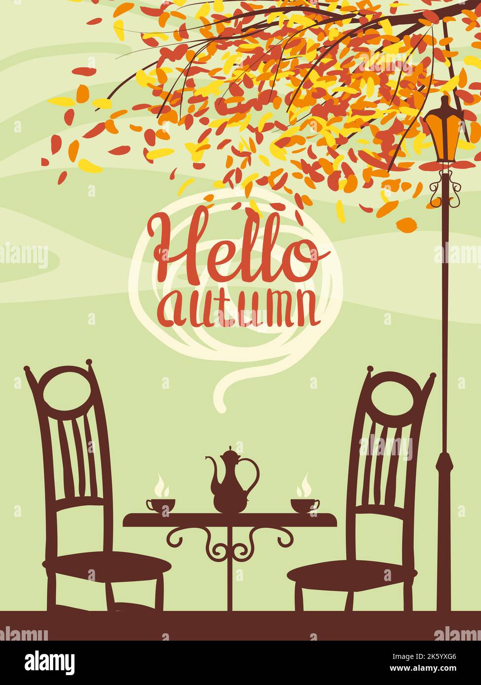 Europe outdoor restaurant table Stock Vector Images - Alamy