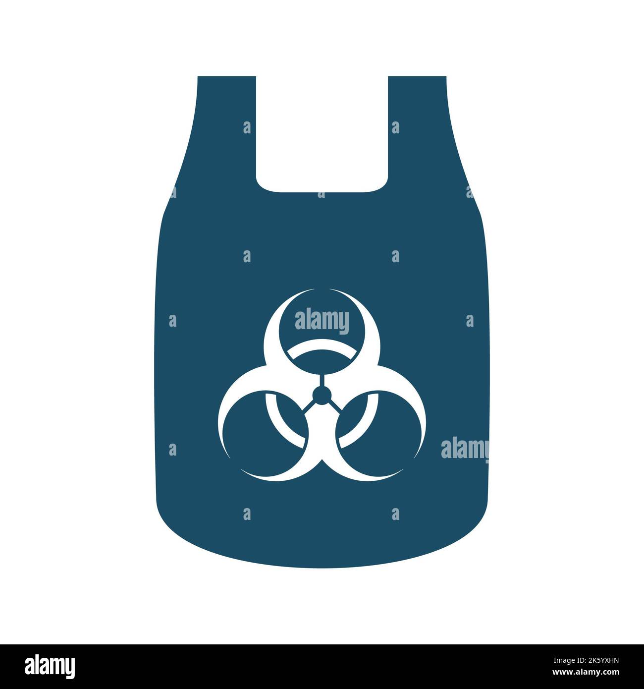 High quality dark blue biohazard waste icon on white background ...