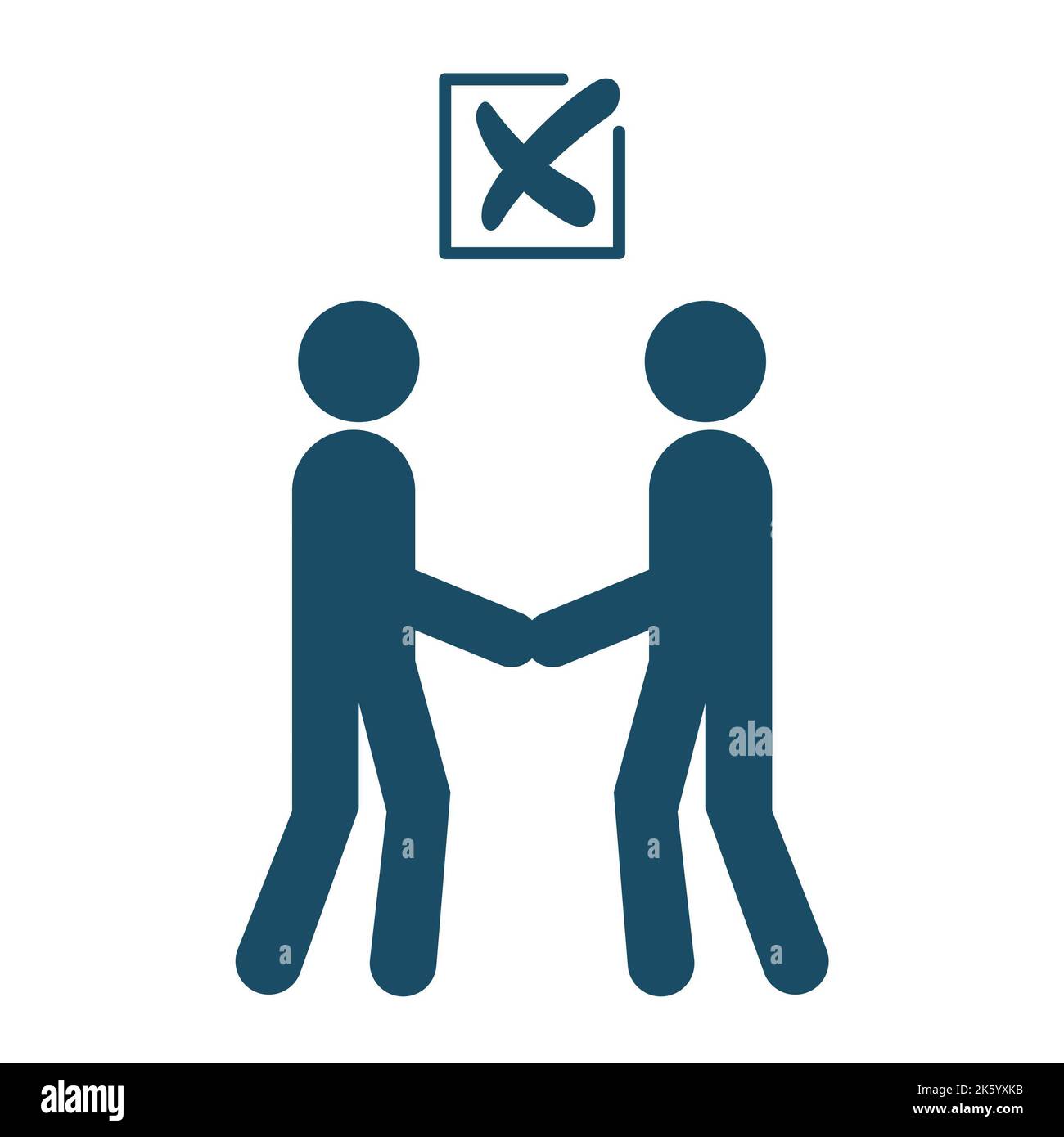 High quality dark blue social distancing rules icon on white background ...